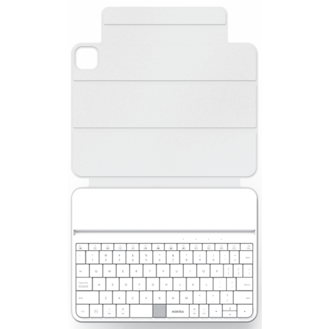 Mokibo White-a11, Portable Keyboard For Ipad, Integrated Touchpad ...