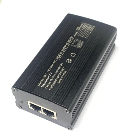 12vdc 5a Output Poe Splitter 48vdc Input Rj45 Gigabit Poe Injector Dc ...