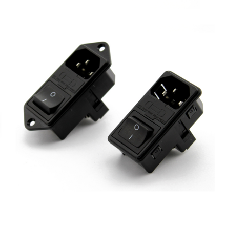 250v 10a Ac Iec320 C14 Inlet Module Connector 3 Pin Male Power Socket ...