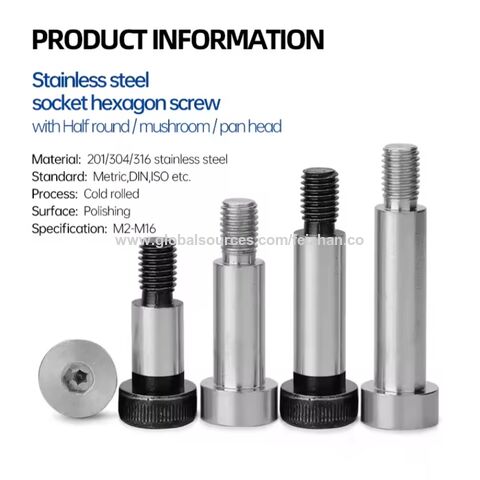 Iso7379 40cr Scm435 High Grade 12.9 Shoulder Screw Shoulder Bolt Hex ...