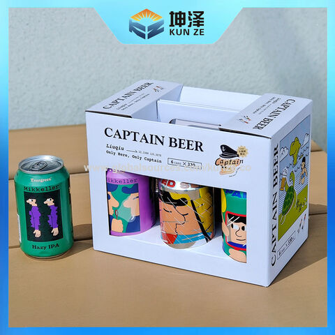 Paper Box With Handle Beer Paper Box 330ml Can Packaging Gift Box 6 ...