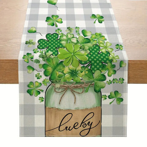 Cross-border Scandinavian Printed Living Room Table Runner Stain ...