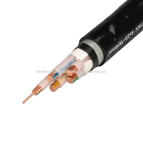Customized Copper Cable 0.6-1kv Xlpe 4x25+1x16mm Insulated Power Cable ...