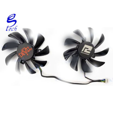 Powercolor Rx5700 Rx5700xt Left Middle Fan Red Devil Graphics Card ...