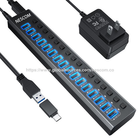 Buy Wholesale China Nescom Usb Hub ,16 Port Powered Usb 3.0 Hub With Led Indicator Usb Hub 3.0 ...