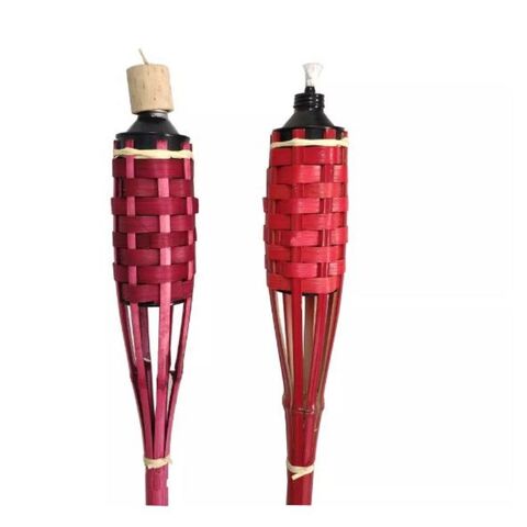 Bamboo Outdoor Torches; Large Island Citronella Torch For Garden ...