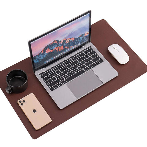 Waterproof Computer Pad Custom Coffee Placemat Faux Leather Desk Mat ...