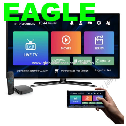 Factory Direct High Quality China Wholesale Eagle Server 4k Iptv 1 Months Subscription Live+vod ...
