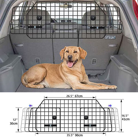 Dog Car Barrier For Most Vehicles - Adjustable Large Pet Suv Barriers ...