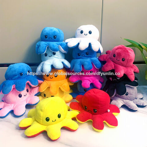 Wholesale Flip Octopus Reversible Octopus Plush Toy Double Expressions ...