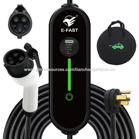 E-fast Ac 120v 240v Smart Current Adjustable Ev Charger Pile Plug-in ...