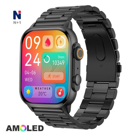 Heart Rate Monitors Blood Pressure Nks05 Amoled Screen Smart Watch ...