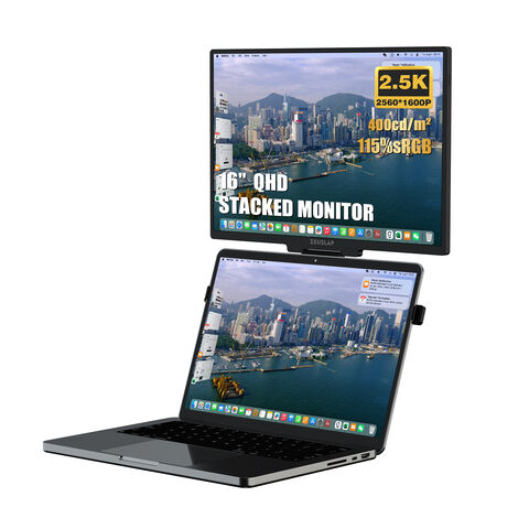 Support Portrait Screen Built-in Stand 16inch Up On The Laptop Dual ...
