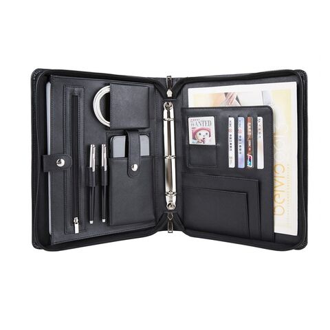 Customized Logo Office File Organizer A4 Meeting Binder Portfolio Pu ...