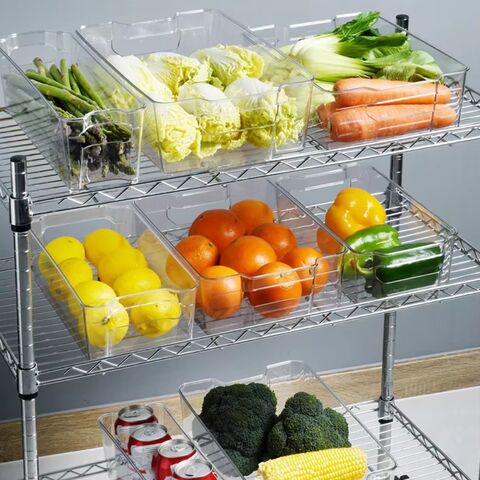 Refrigerator Drawer Food Grade Drink Basket Fruit & Vegetable Organiser ...