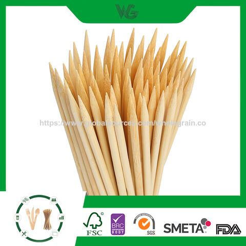 Wg 15cm 20cm 25cm 30cm 35cm 40cm Natural Bamboo Skewer For Barbecue ...