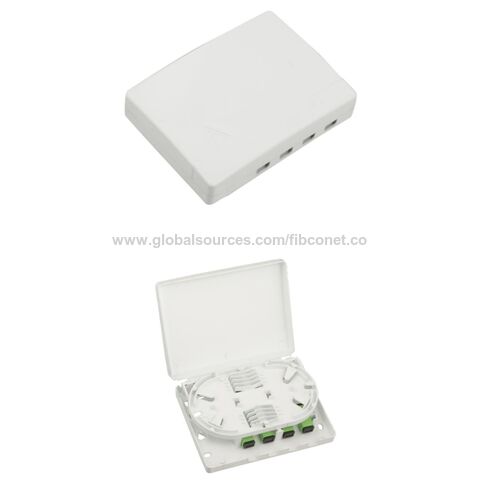 Ftth Fiber Optic Water-proof 4 Core 4 Ports Face Plate Abs Plastic Otb ...