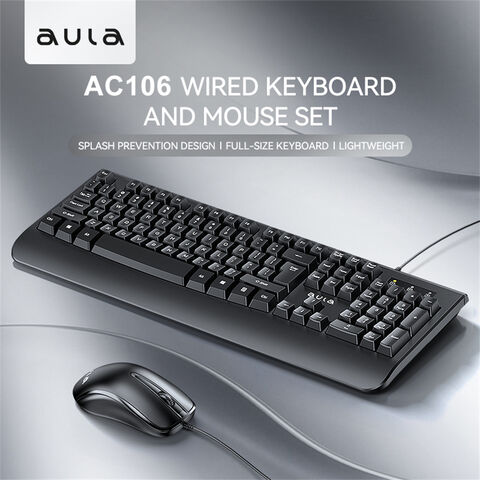 Bulk Buy China Wholesale Aula Ac106 Wired Keyboard Mouse Set Business ...