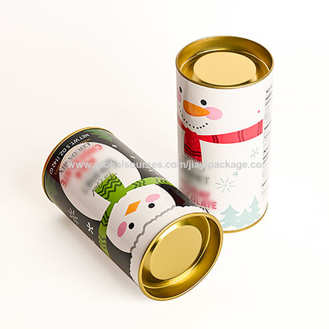 Food Grade Cylinder Box Snack Cookie Paper Tube Luxury Hot Stamping ...