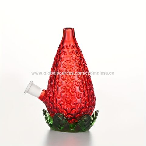 Factory Wholesale Delicate Red Lovely Strawberry Shaped Glass Bong ...