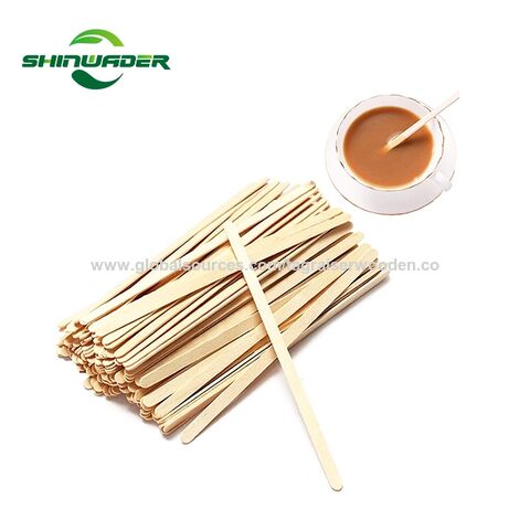 Hot Stamping Disposable Wooden Wedding Drink Stirrers For Coffee Tea ...