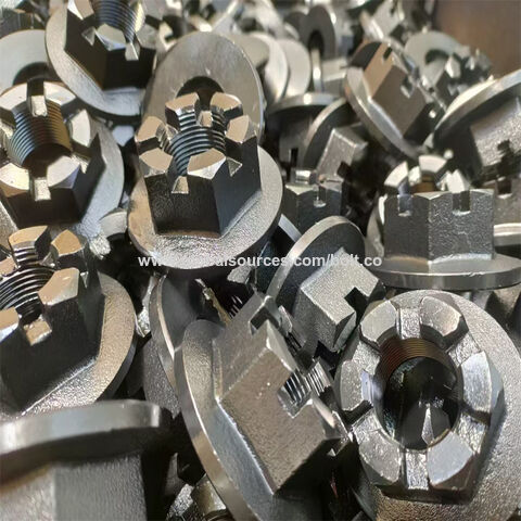 High Grade Hdg Surface Hex Slotted Nut Fine Thread M10 - 1.25 Castle ...