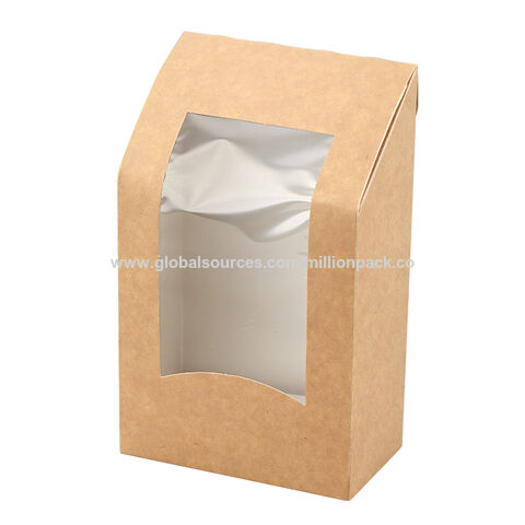 Wholesale Kraft Wrap Box-pla Window For Restaurant Supply Takeout Box ...