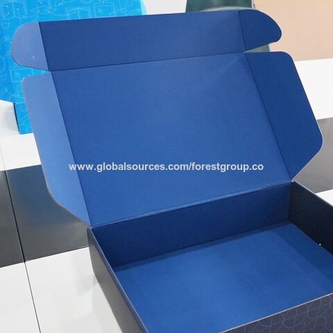 Blue Tuck Top Mailbox Packaging Clothing Gift Boxes Folding Five Three ...