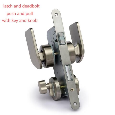 Panel Interior Door Handle Gold Home Room Lever Door Handles Lock For ...