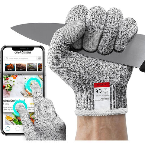 Factory Cut Resistant Gloves Food Grade With 3 Touchscreen Capable ...