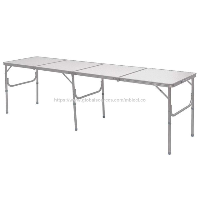 Large Long Narrow Hardware Collapsible Folding Table, Camping Table ...