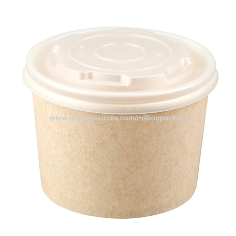 Eco-friendly Bagasse Soup Cup Paper Bowl Cup For Food Soup Takeout Bowl ...