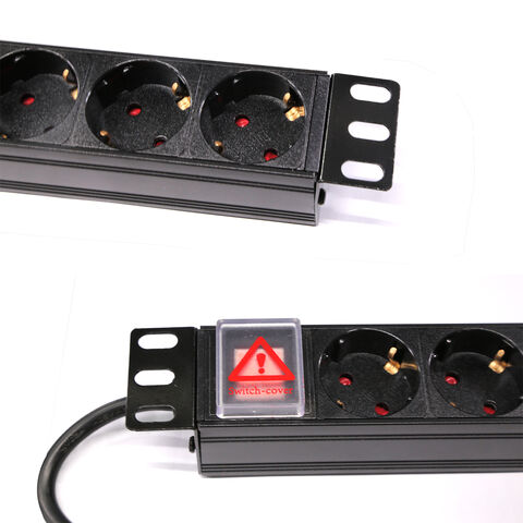 19" Euro Pdu 9 Port Germany 9 Way Pdu Socket Rack Power Distribution ...