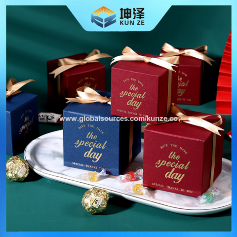 Candy Gift Packaging Paper Box Printing Logo Wedding Rectangular Food ...