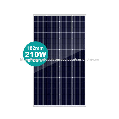 Perc Solar Panels 210w 200w Mono-crystalline Photovoltaic Module 182mm ...