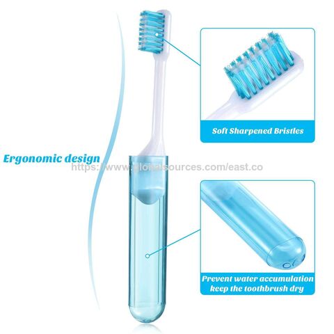 2024 New Style 5 Color Folding Toothbrush With Individual Packing Box ...