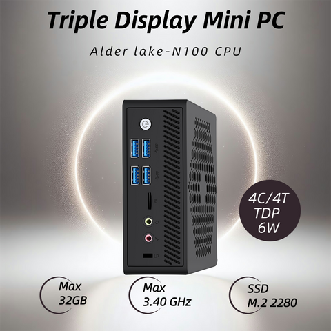 Home Office Ultra Compact Pc Ac8-12th-n100 With Intel Cpu 4 Core Ddr4 ...