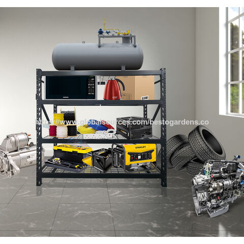 Custom Heavy Duty Shelving 300 Kg Layer Garage 4 Tier Warehouse Storage ...