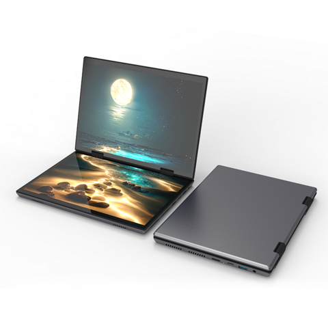 10.5" Dual Screen Laptop 360° Rotating Laptop Windows11 Touchscreen ...