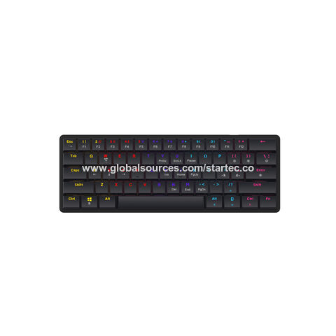 61 Keys Mini Size Wired Rainbow Low Profile Mechanical Keyboards ...