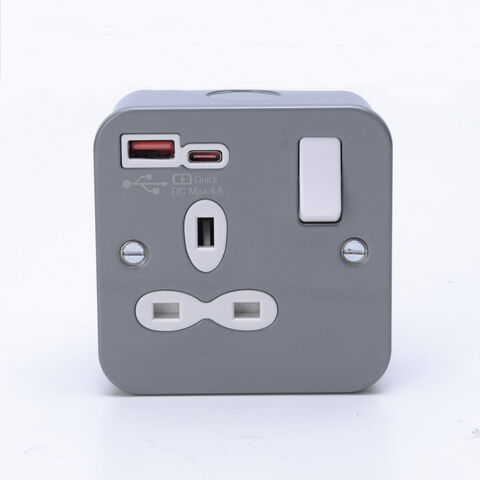 Buy Hong Kong SAR Wholesale Metal Clad Range 1g 13a Switched Socket-sp ...