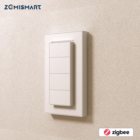 Zemismart 4 Gangs Tuya Zigbee Wireless Scene Switch Battery Powered ...