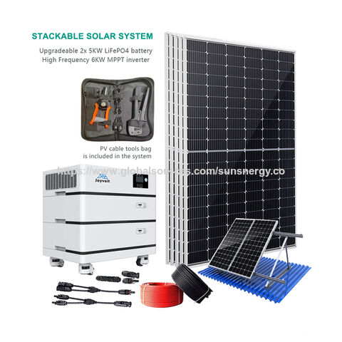 Stackable Batteries 6kw Lithium Solar Generator All In One Solar System ...