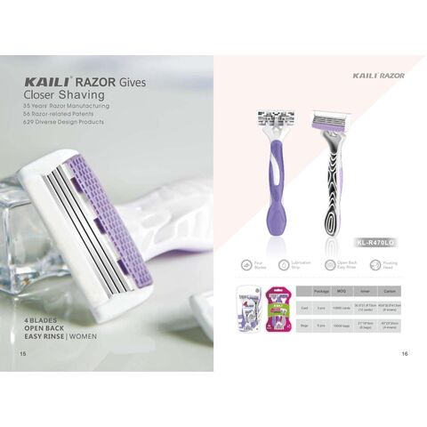 Four Blade Razor With Precision Shaving Technology, Comfort Grip Handle ...