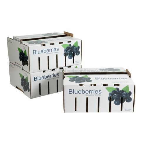 Eco-friendly Customized Size Corrugated Box Blueberry Avocado Shipping ...