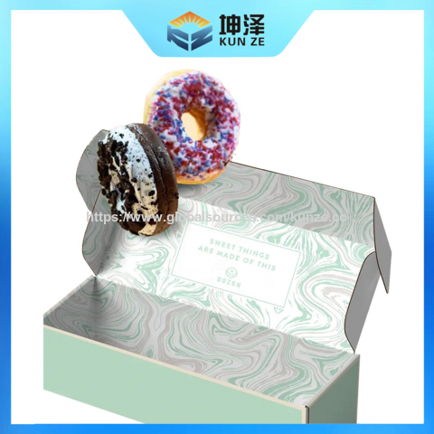 Donut Box Custom Cardboard Takeaway Food Sushi Bakery Donut Pastry ...
