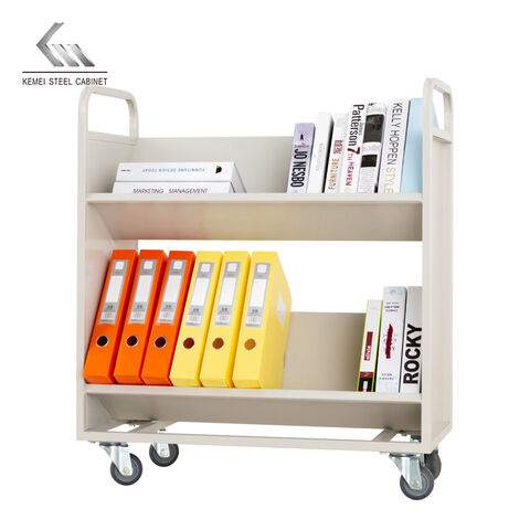 Bulk Buy China Wholesale Bookstore Steel Library 2 Tier Book Cart ...