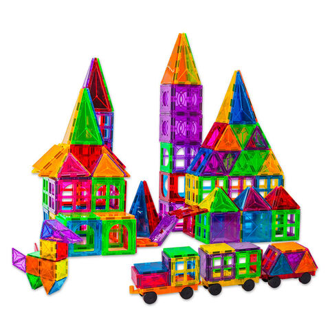 Colorful Window Magnetic Tiles, Puzzle Toy Plastic Magnetic Blocks ...