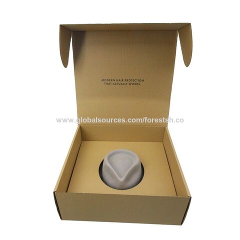 Custom Large Black Shipping Folding Durable Hat Boxes Fedora Hat ...