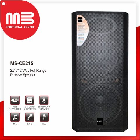 Ms-ce215 2x15" 2 - Way Full Range Passive Speaker Black Carpet ...